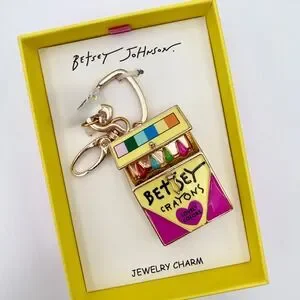 Betsey Johnson | Jewelry | Betsey Johnson Crayon Box Charm Keychain ...